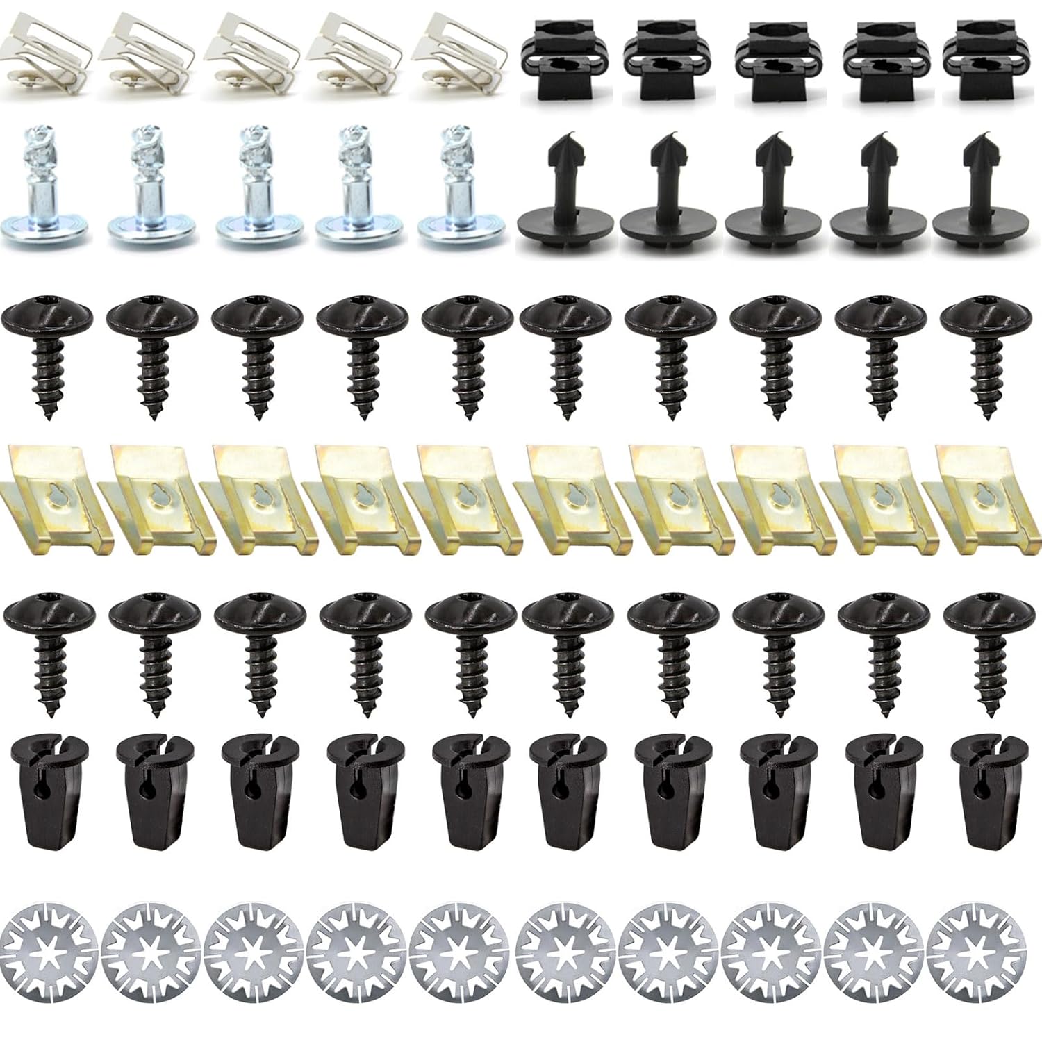 70Pcs Engine Undertray Cover Clips Bottom Metal Screw Bolt Kit Splash ...