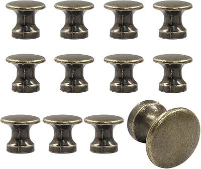 Hitefu 12PCS Mini Cabinet Drawer Knobs, 1/2 Inch Diameter Small Dresser ...