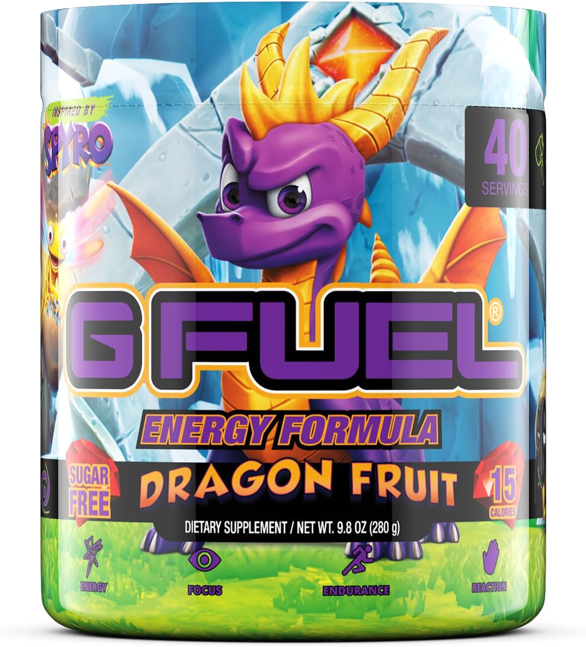 Amazon.com : G Fuel Spyro The Dragon Energy Drink Powder, Pre Workout ...
