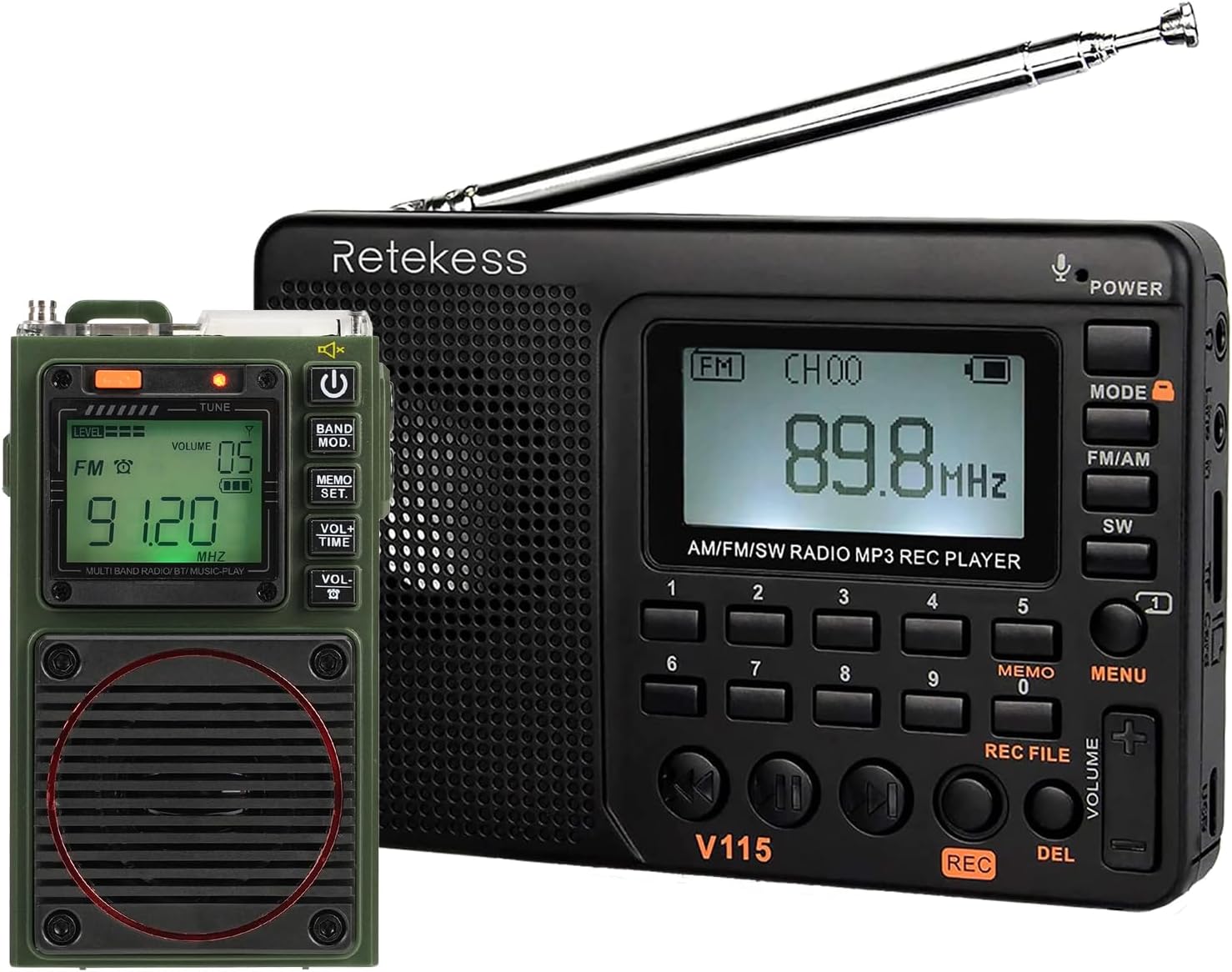 Amazon.com: Retekess V115 Shortwave Radio, Digital Radio AM FM, TR111 ...