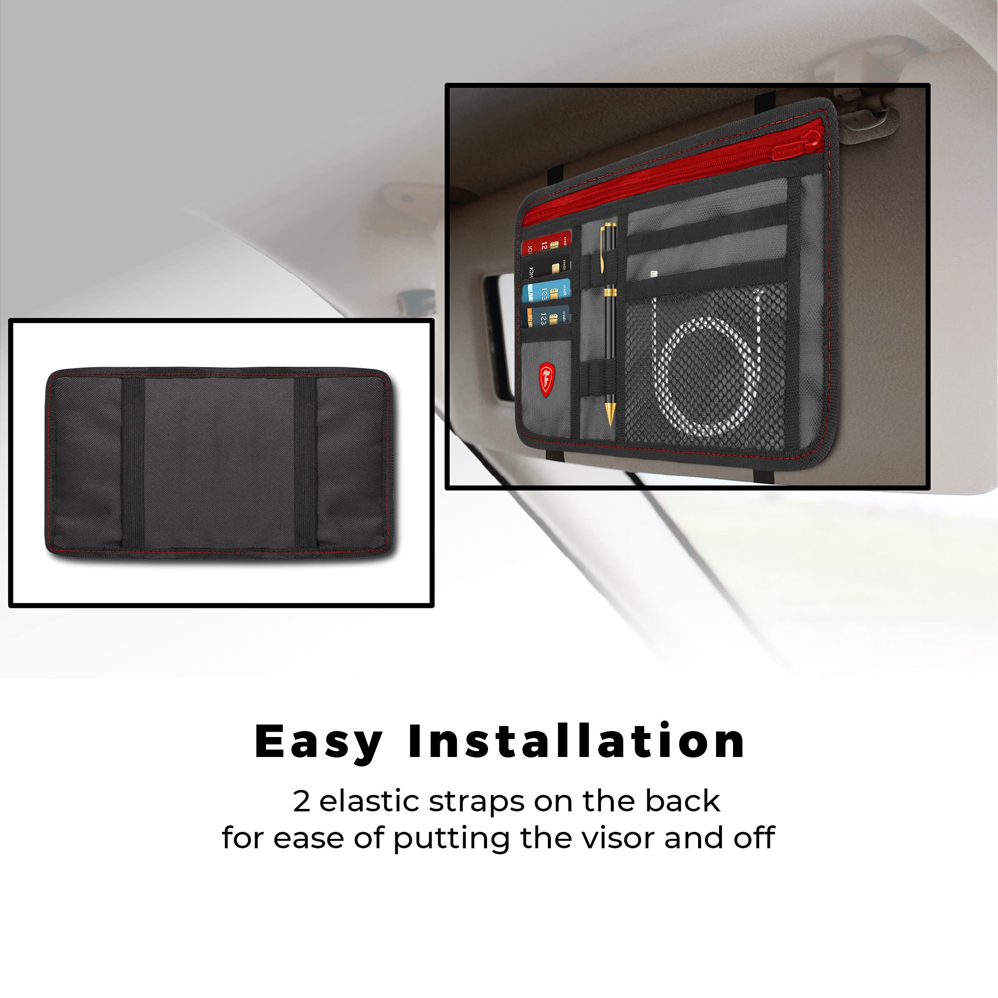 Snapklik.com : Firestone 1-Pack Car Sun Visor Organizer 8 Compartment ...