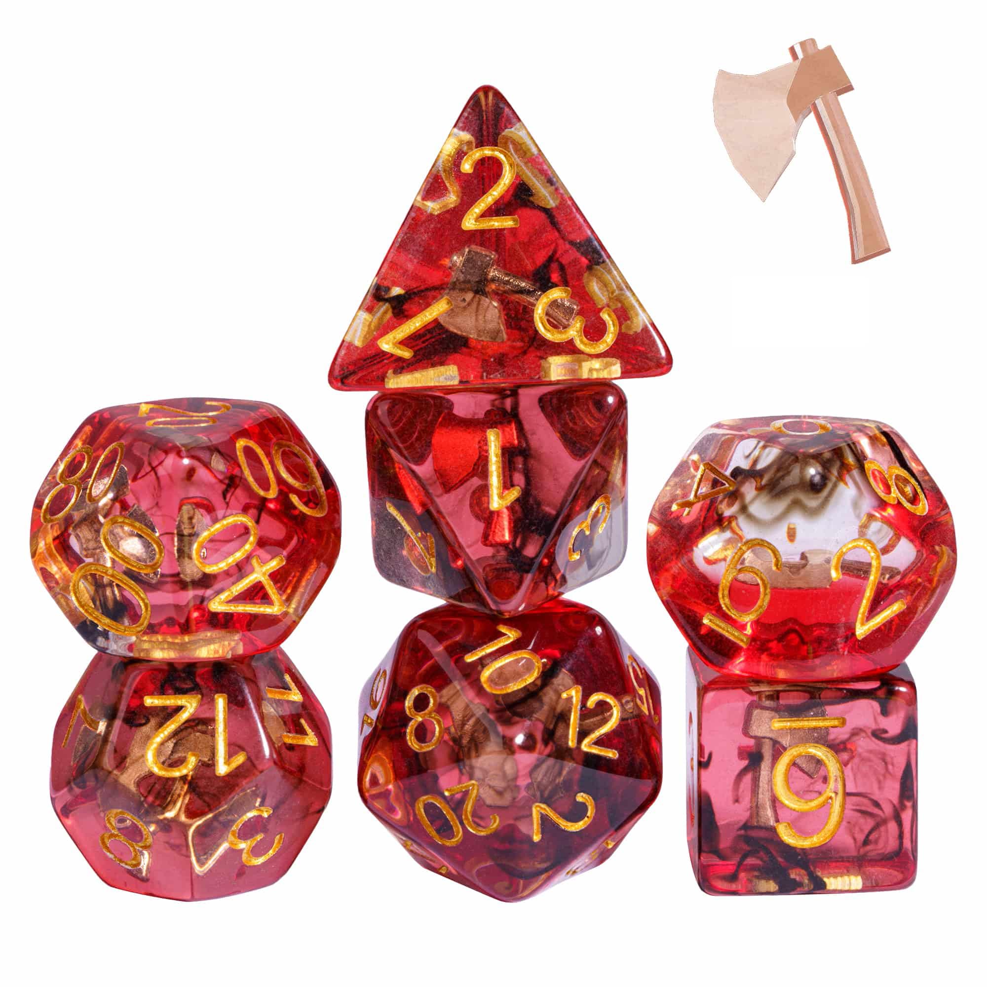 Amazon.com: UDIXI 7PCS Polyhedral Dice Set, 7-Die DND Dice Set Filled ...