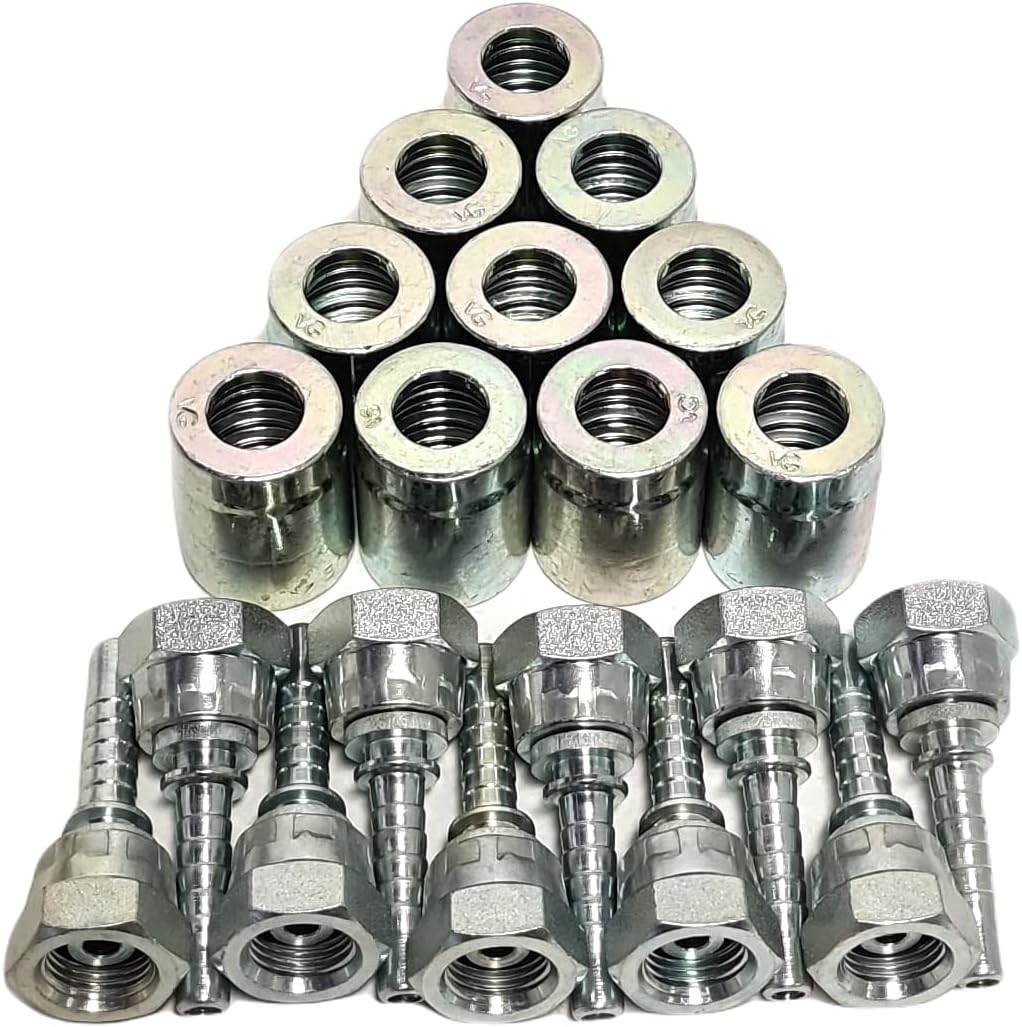 Female BSP Hydraulic Hose Crimp Fittings Insert 10 Pack Size (1/2" BSP ...