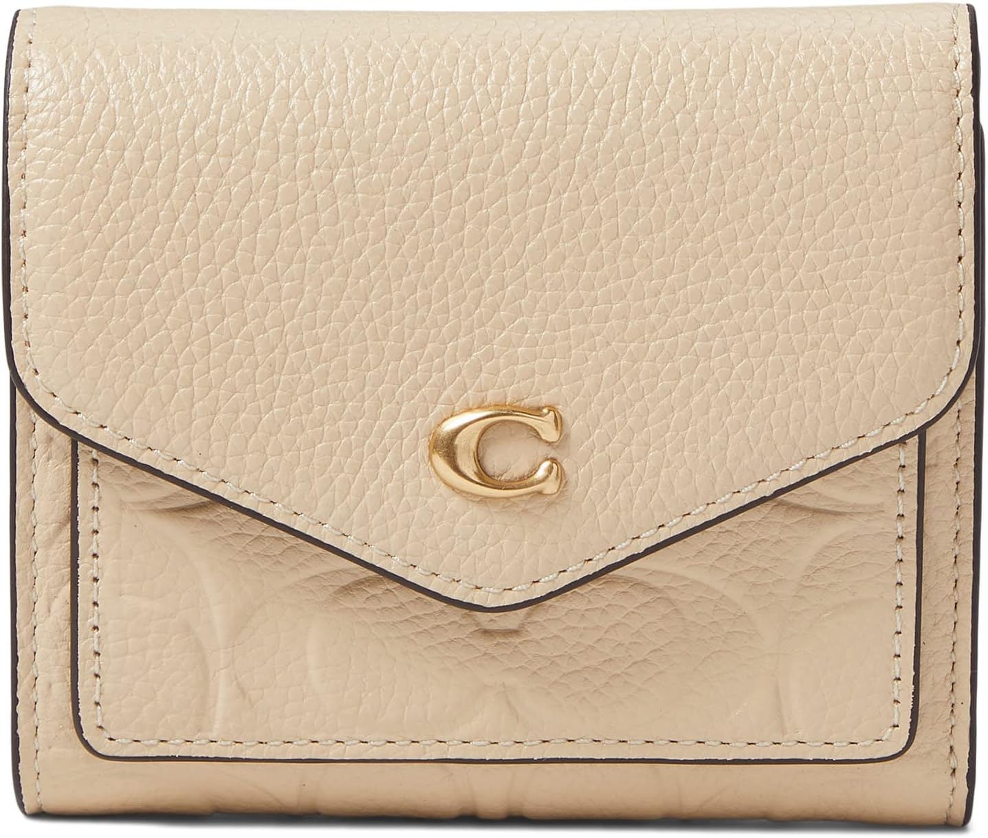 Amazon.com: Coach Signature Leather Wyn Small Wallet Ivory One Size ...
