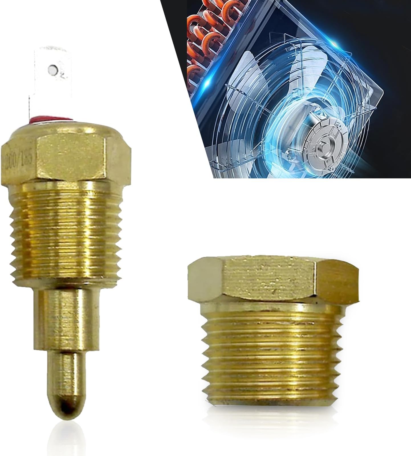 Amazon.com: Flygun 1 PC Car Cooling Fan Temperature Switch Kit, 2.2 ...