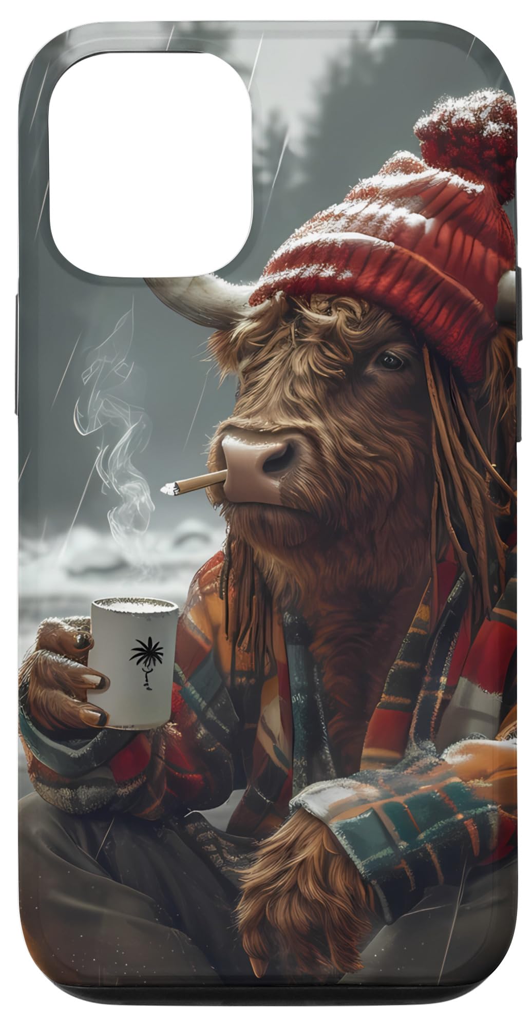 Amazon.com: iPhone 15 Pro Highland Cow Rebel Tartan Scotland Case ...