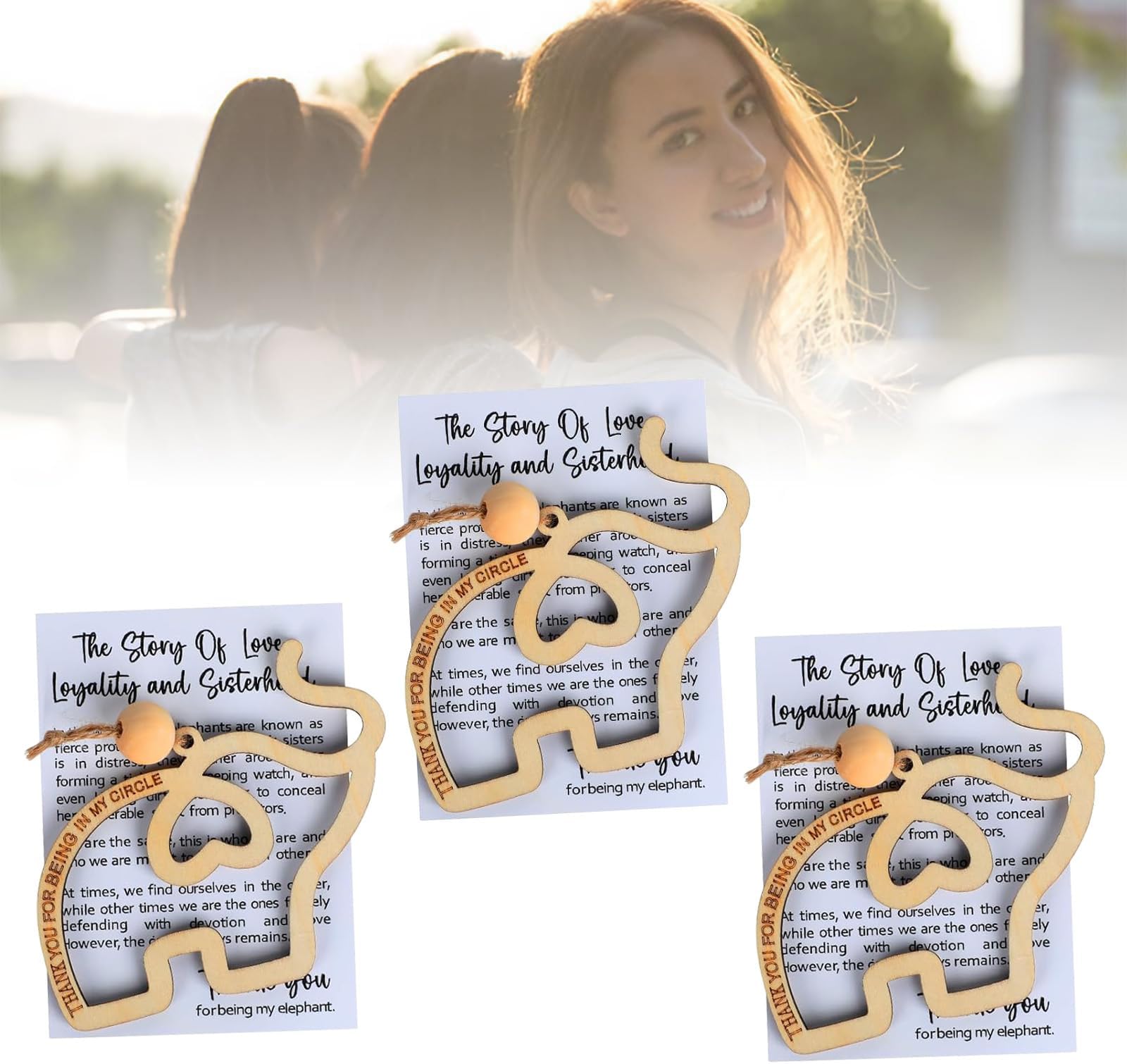 Amazon.com: 3 PCS Friendship Elephant Ornament, Sisterhood Elephant ...