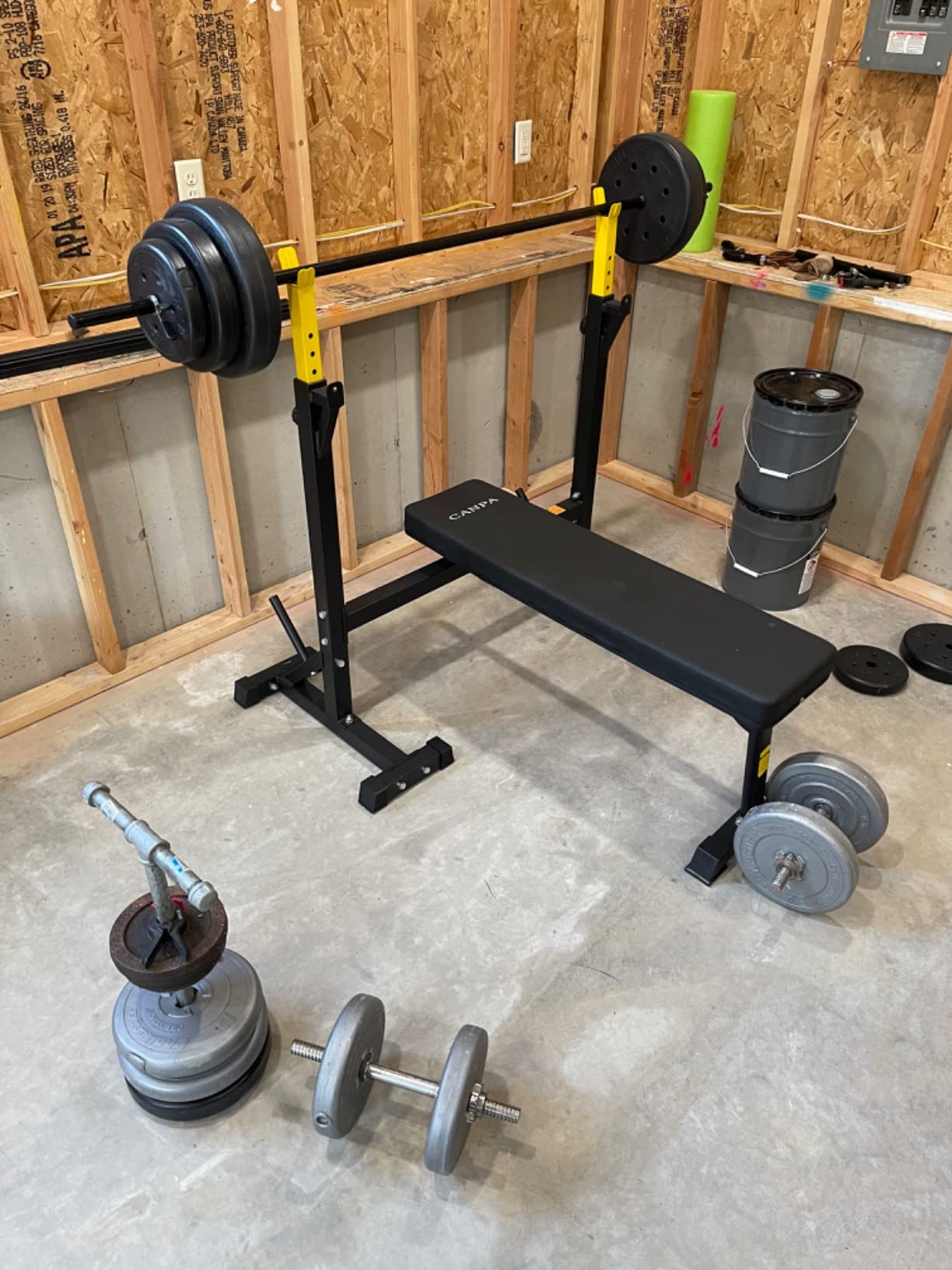 $30/mo - Finance Bench Press, CANPA Olympic Weight Bench with Squat ...