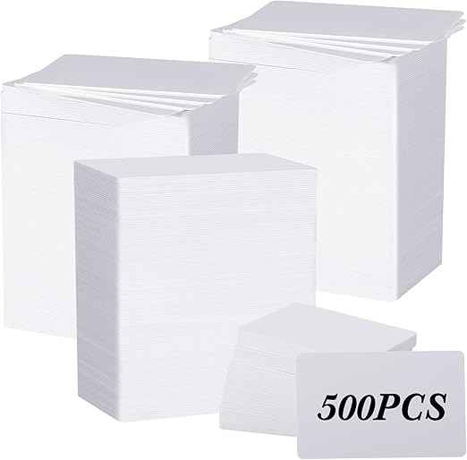 Amazon.com : Yexiya 500 Pcs Blank PVC Cards White Quality Plastic ID ...
