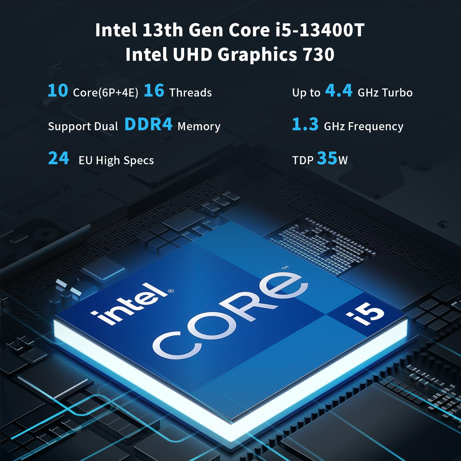 Snapklik.com : Desktop Computer Tower,Core For Intel 13th Gen i5-13400T ...