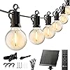Brightech Ambience Pro Solar Powered Outdoor String Lights, 48 ft ...