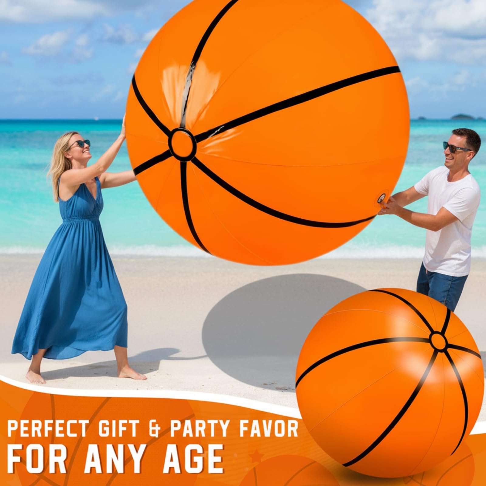 Snapklik.com : 2 Pcs 40 Inch Giant Inflatable Basketball Party Decor ...