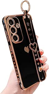 Amazon.com: DEFBSC Compatible with Samsung Galaxy A15 4G/5G Case, Electroplated Edge Love Heart ...