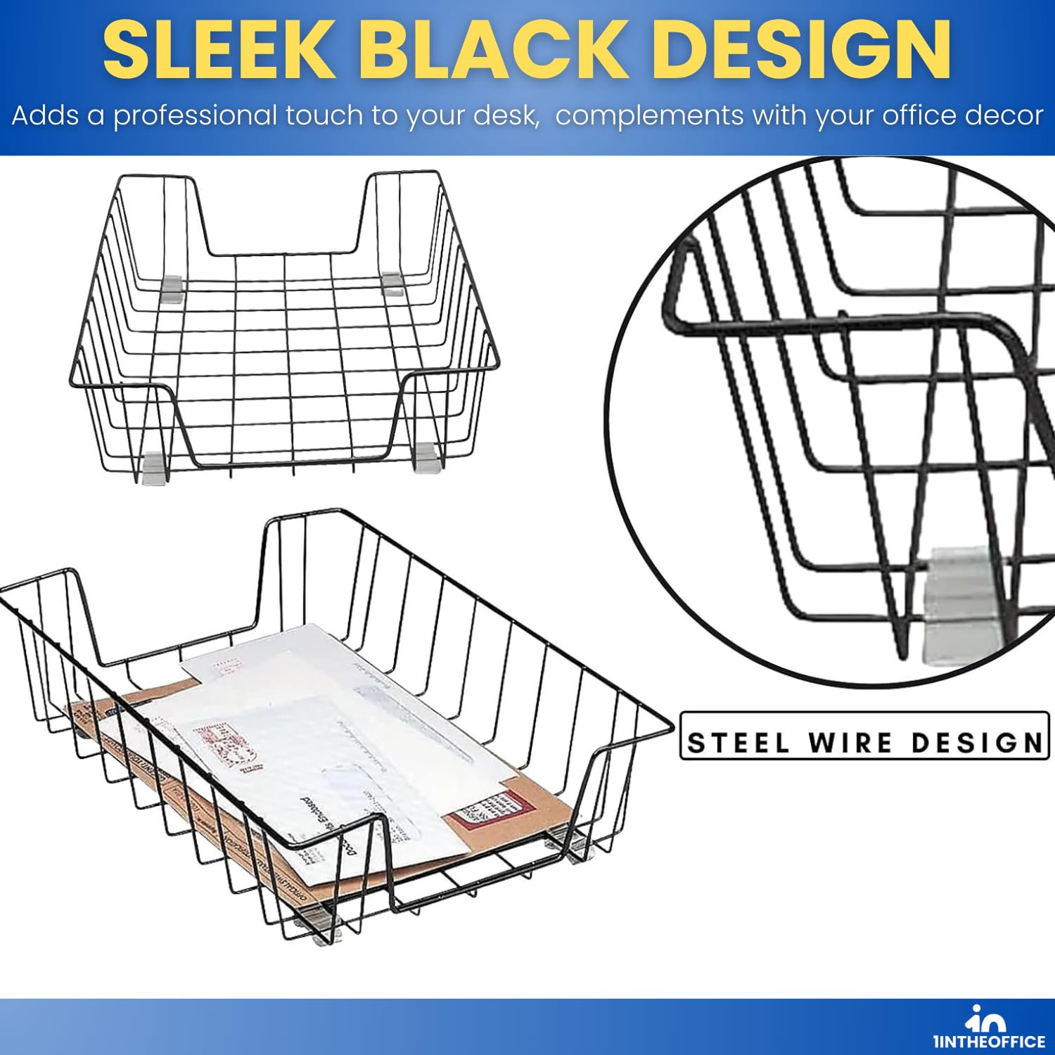 Snapklik.com : Letter Tray, Paper Basket For Desk, Paper Trays, Front ...