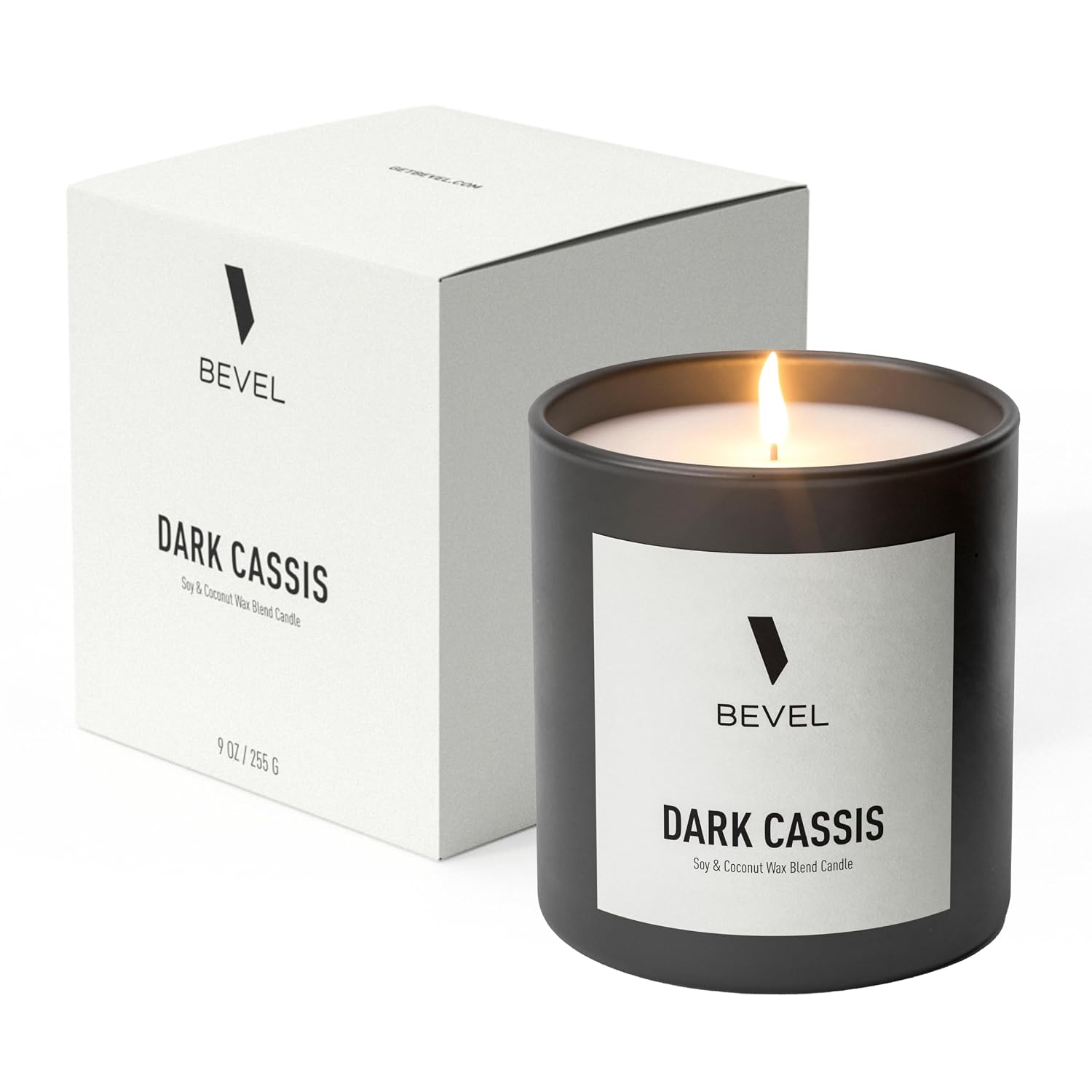 Amazon.com: Bevel Dark Cassis Candle, Soy and Coconut Wax Blend, Luxury ...