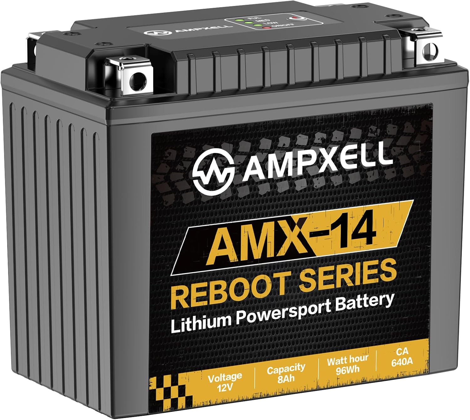 Amazon.com: Lithium Powersports Battery Reboot Series 12V 8AH 640A Motorcycle Battery with Smart ...