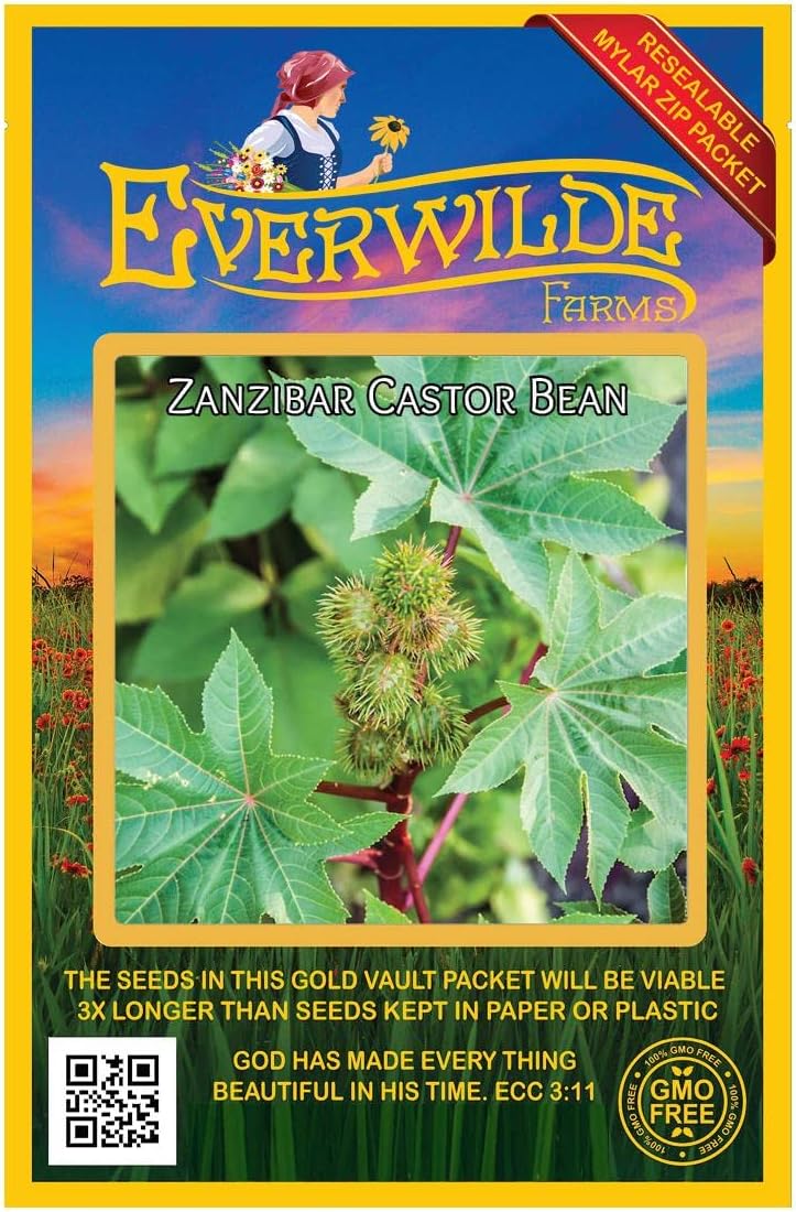 Amazon.com : 20+ Castor Bean Seeds | Pest & Mole Repellent | Heirloom ...