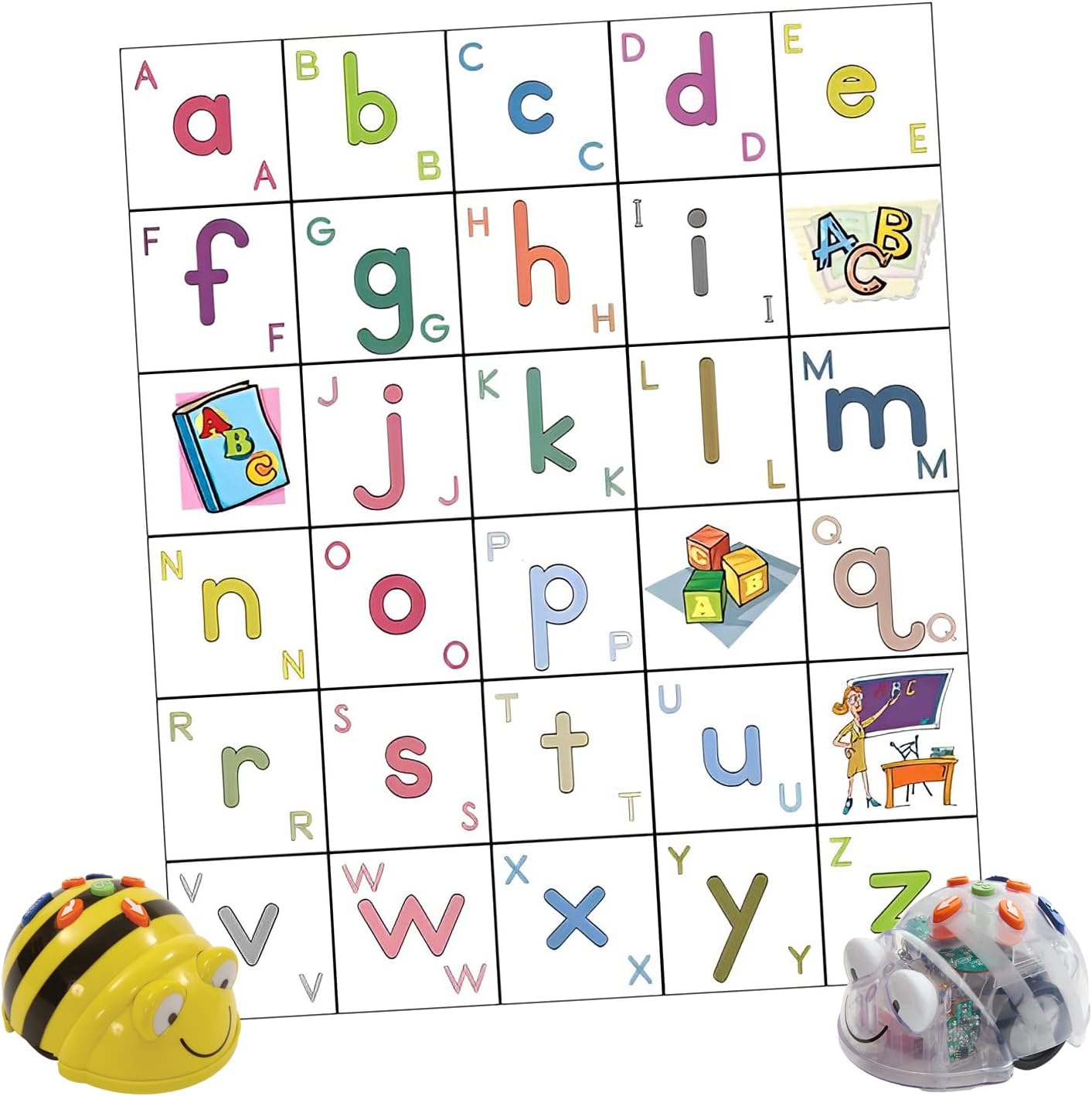 Amazon.com: Alphabet Mat with Cards for Bee-Bot & Blue-Bot Coding ...
