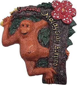 Amazon.com: Sabah Borneo Malaysia 3D Proboscis Monkey Refrigerator ...