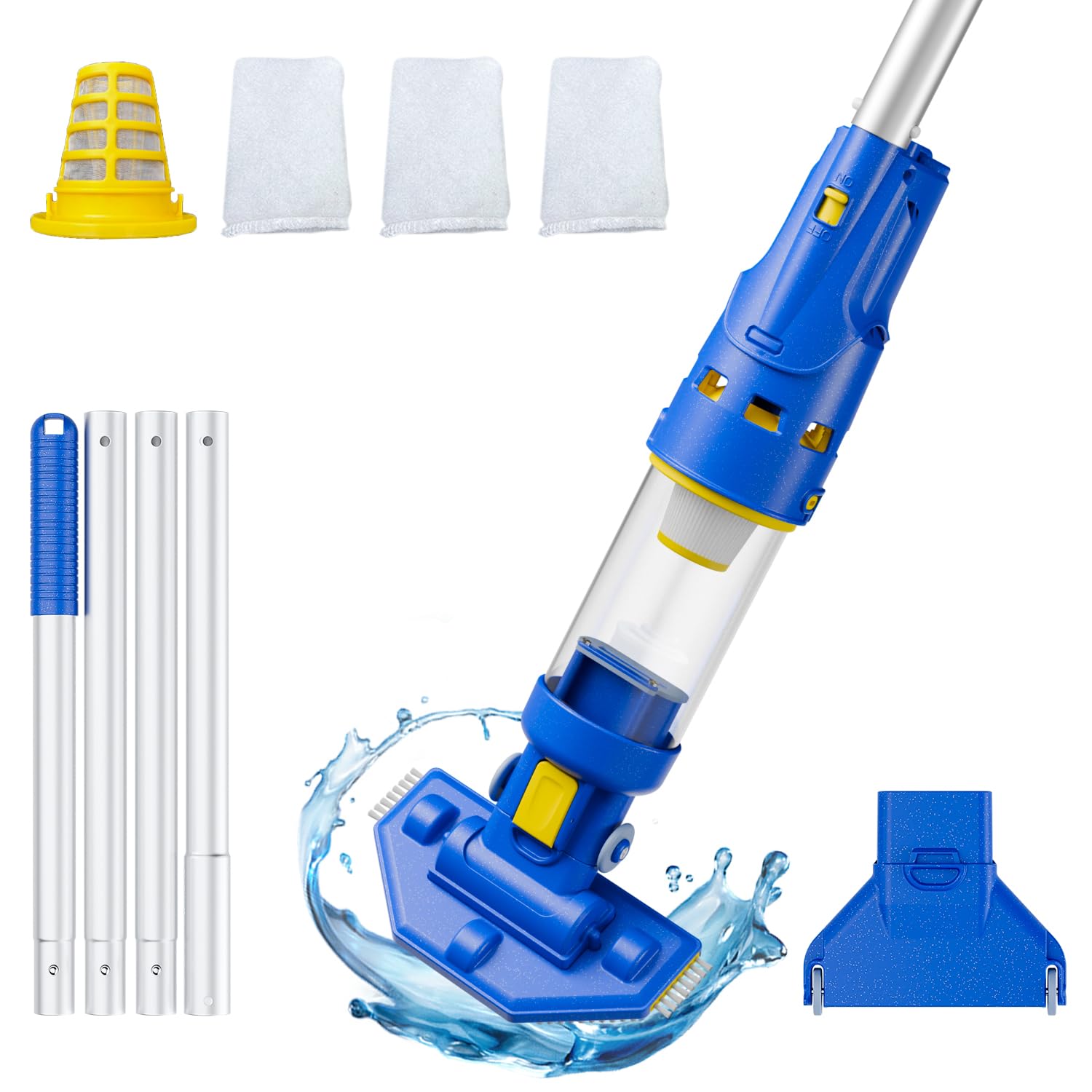Amazon.com : PoolGuard Cordless Pool Vacuum with Strong Suction ...