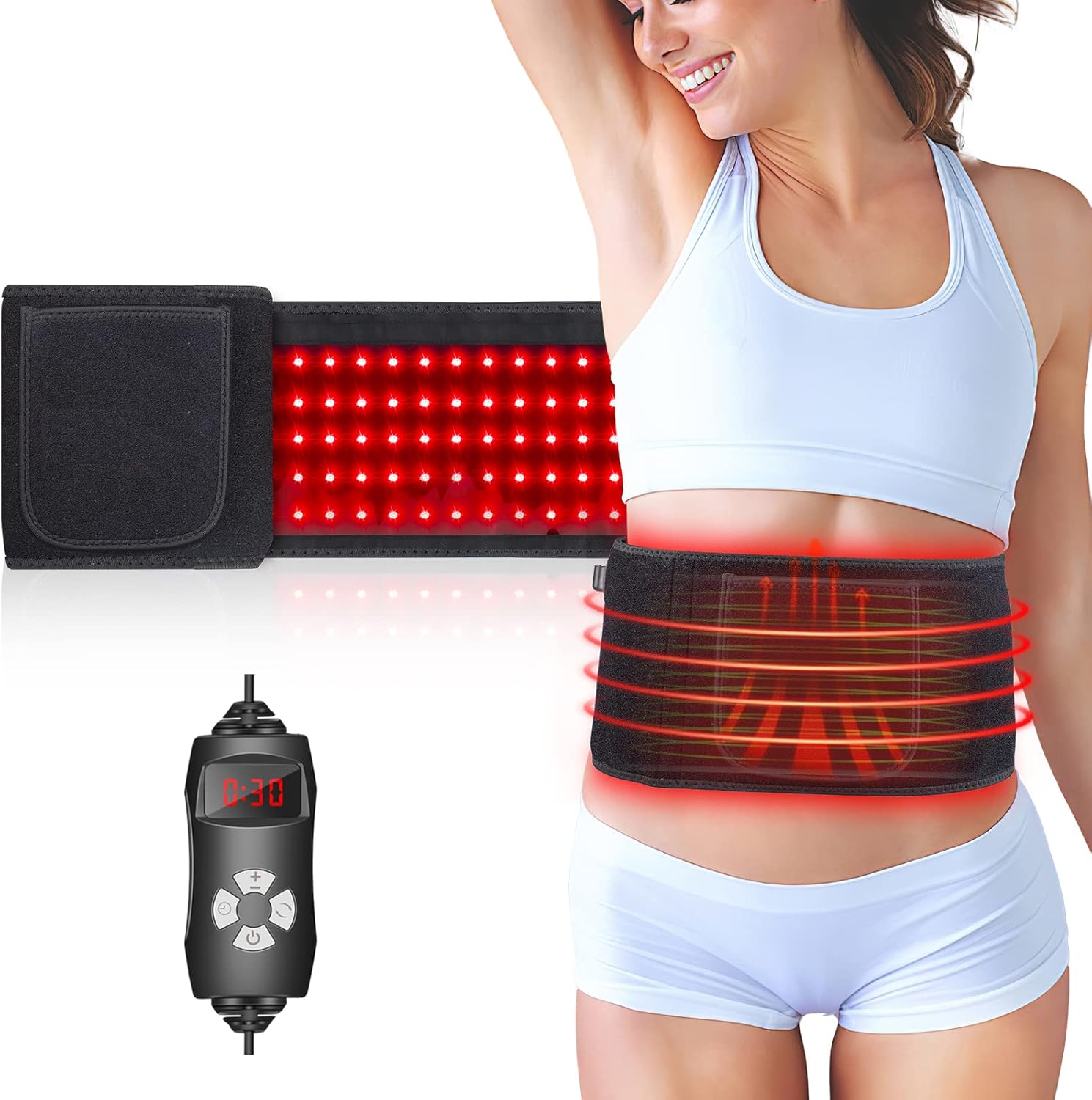 Amazon.com: Red Light Therapy Belt for Body, Wearable 105 Leds Infrared Therapy Wrap Portable ...