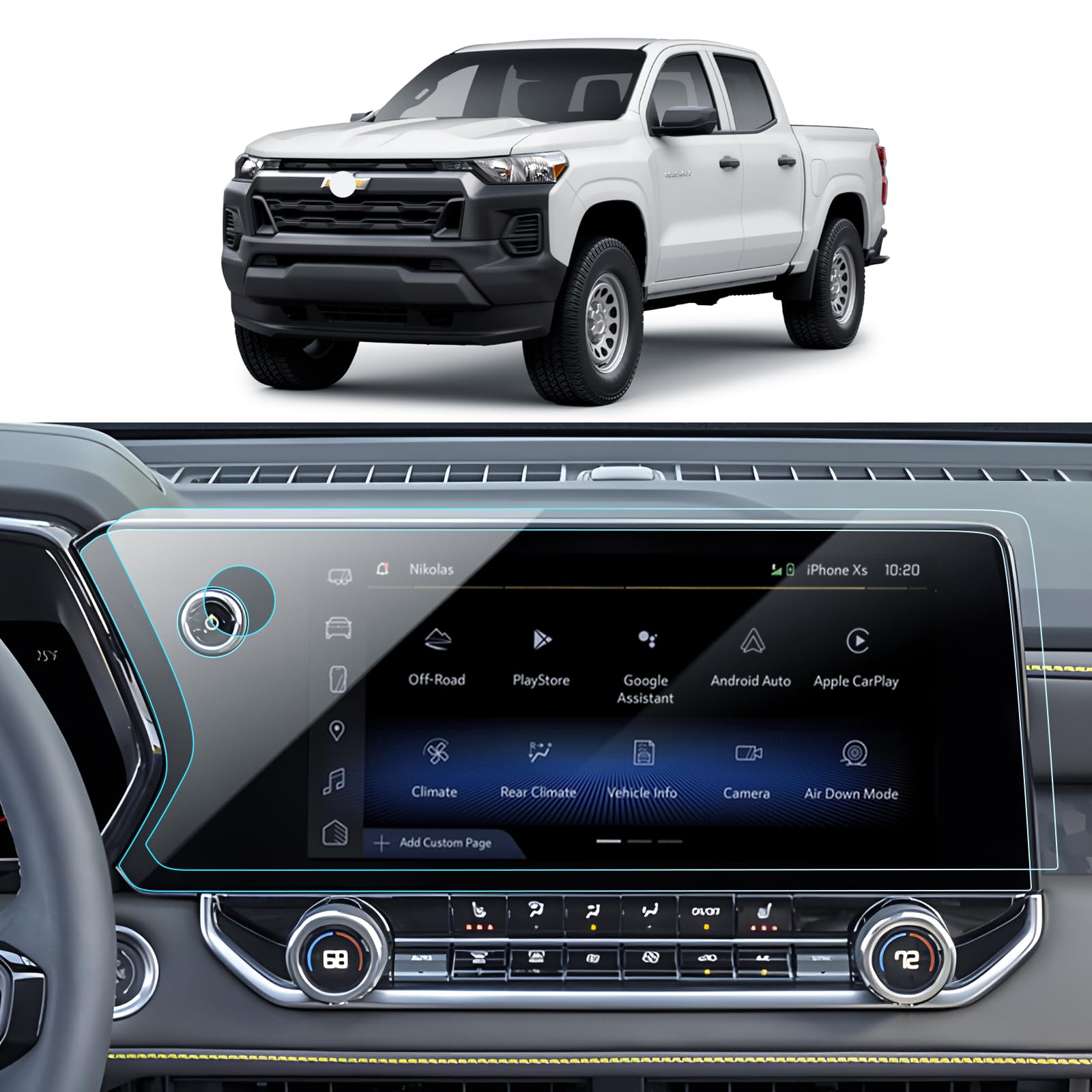 Amazon.com: LANTU 2PCS Chevy Colorado 11.3" Screen Protector for 2024 ...
