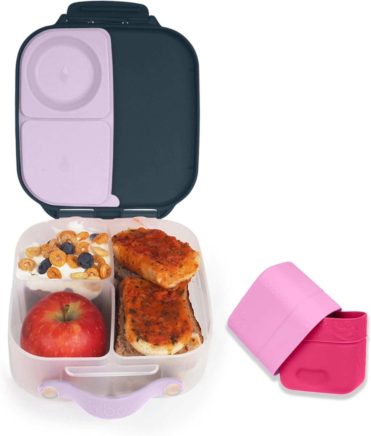 Amazon.com: b.box Mini Lunchbox (Indigo Rose) + Silicone Snack Cups ...