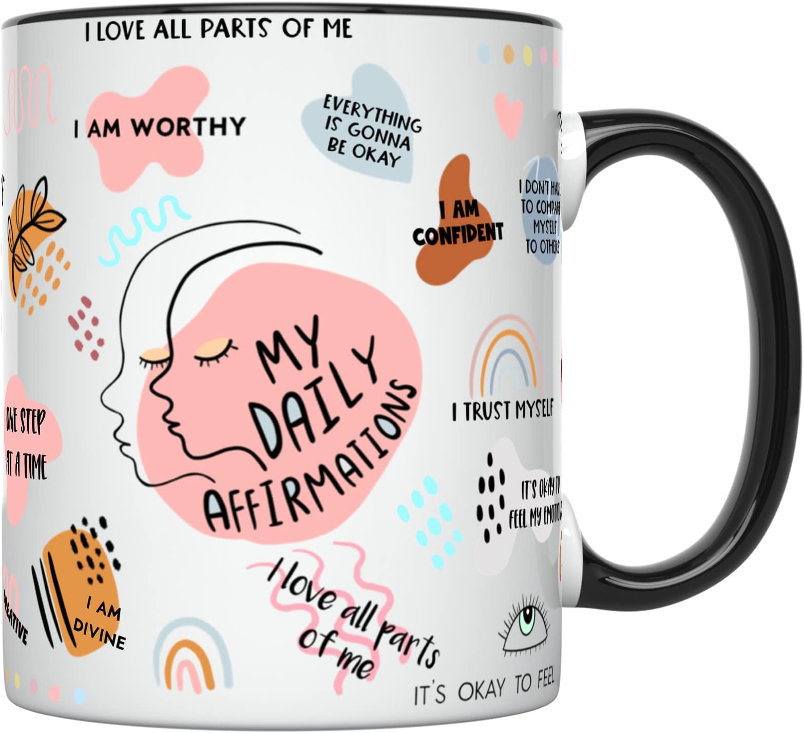 Amazon.com: DOTAIN Self-Care Check-In Mental Health Coffee Mug,11 Ounce ...