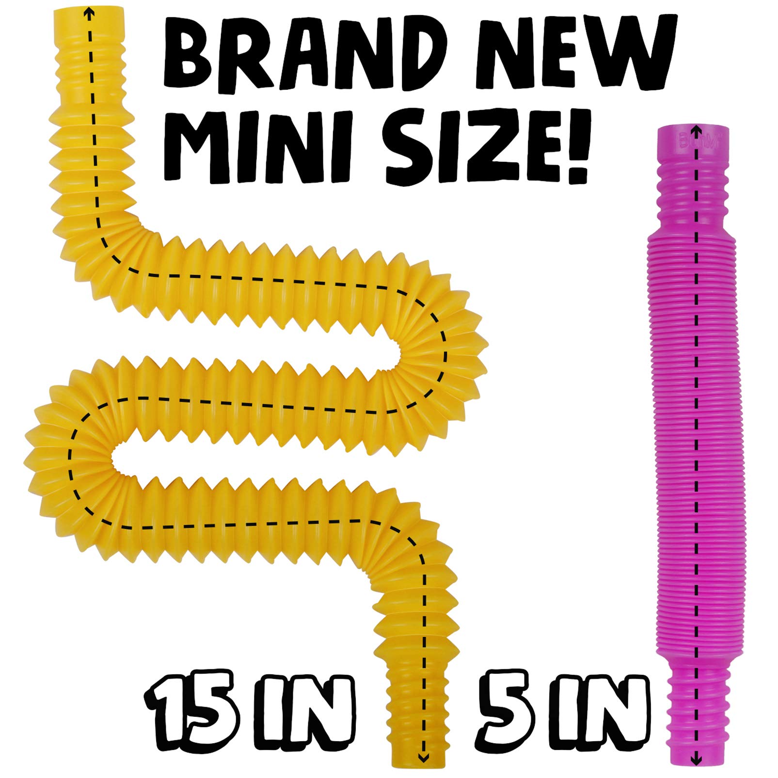 Buy BunMo - Mini Pop Tubes - Fidget Tubes for Kids and Sensory Toys for ...