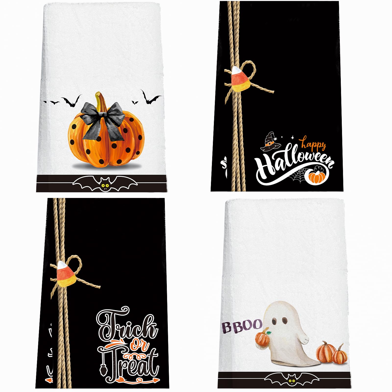 Amazon.com: NODMIPNS Halloween Kitchen Towels,28 x 19 Inch Trick or ...