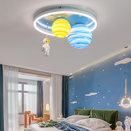 Cartoon LED Flush Mount Ceiling Light Fixture, 3 Colors LED Ceiling ...