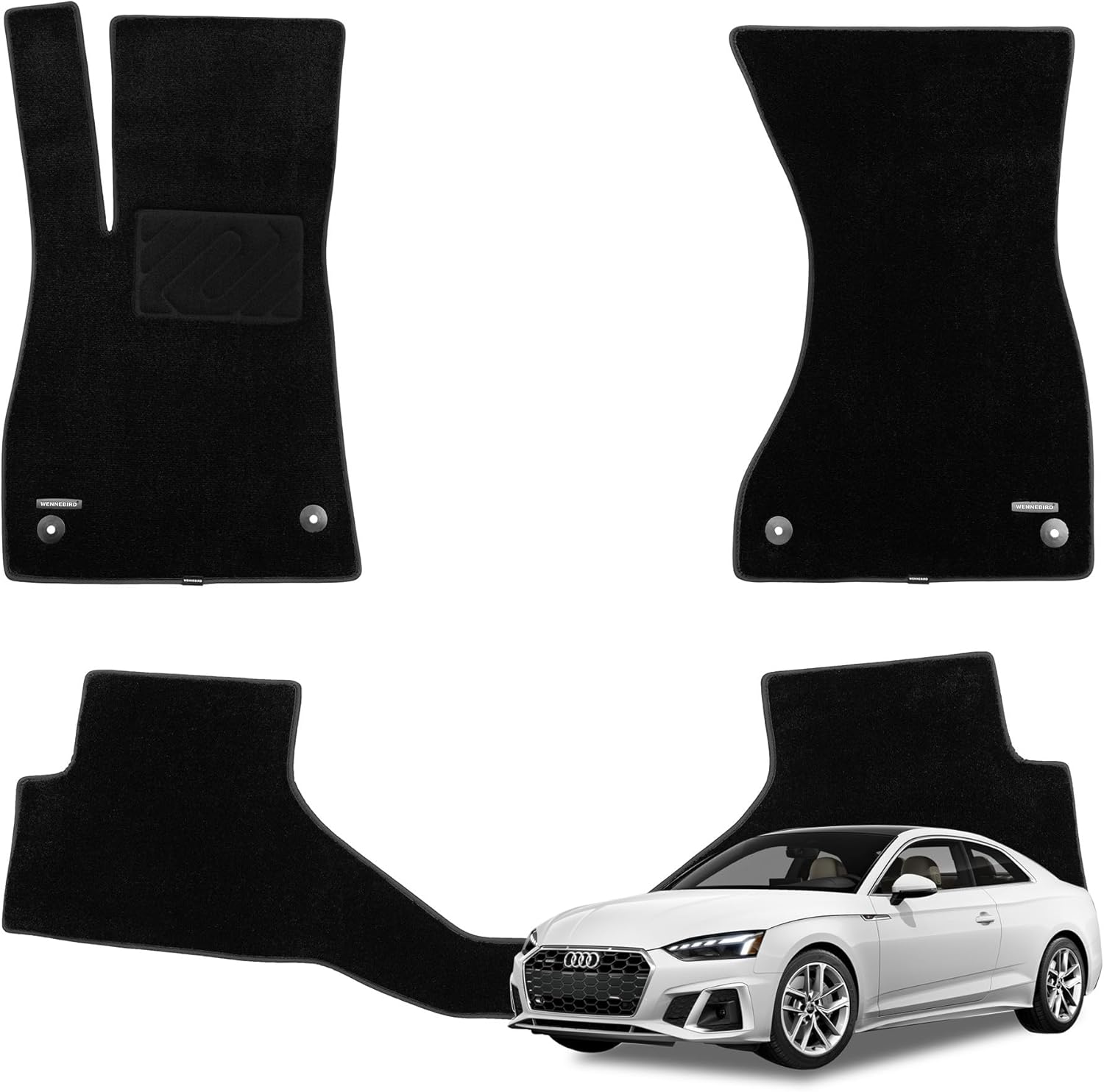 Amazon.com: WENNEBIRD Superior Carpet Floor Mats for 2018-2024 Audi A5 ...