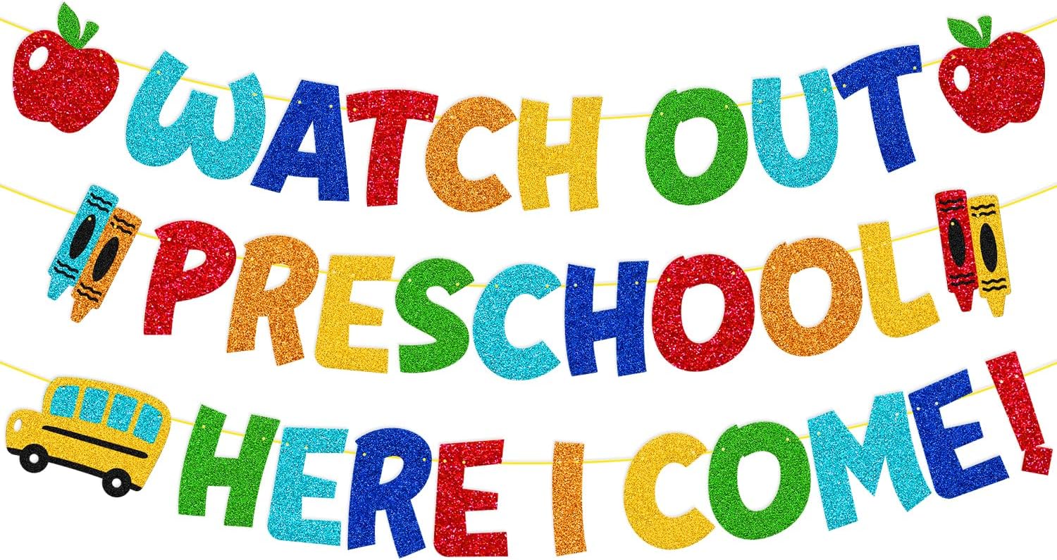 Amazon.com: Welcome to Preschool Decoration Watch Out Preschool Here I ...