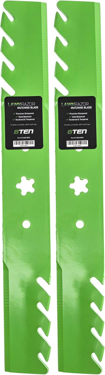 Amazon.com : 8TEN LawnRAZOR Mower Blade Set for AYP Husqvarna LT 1238 ...