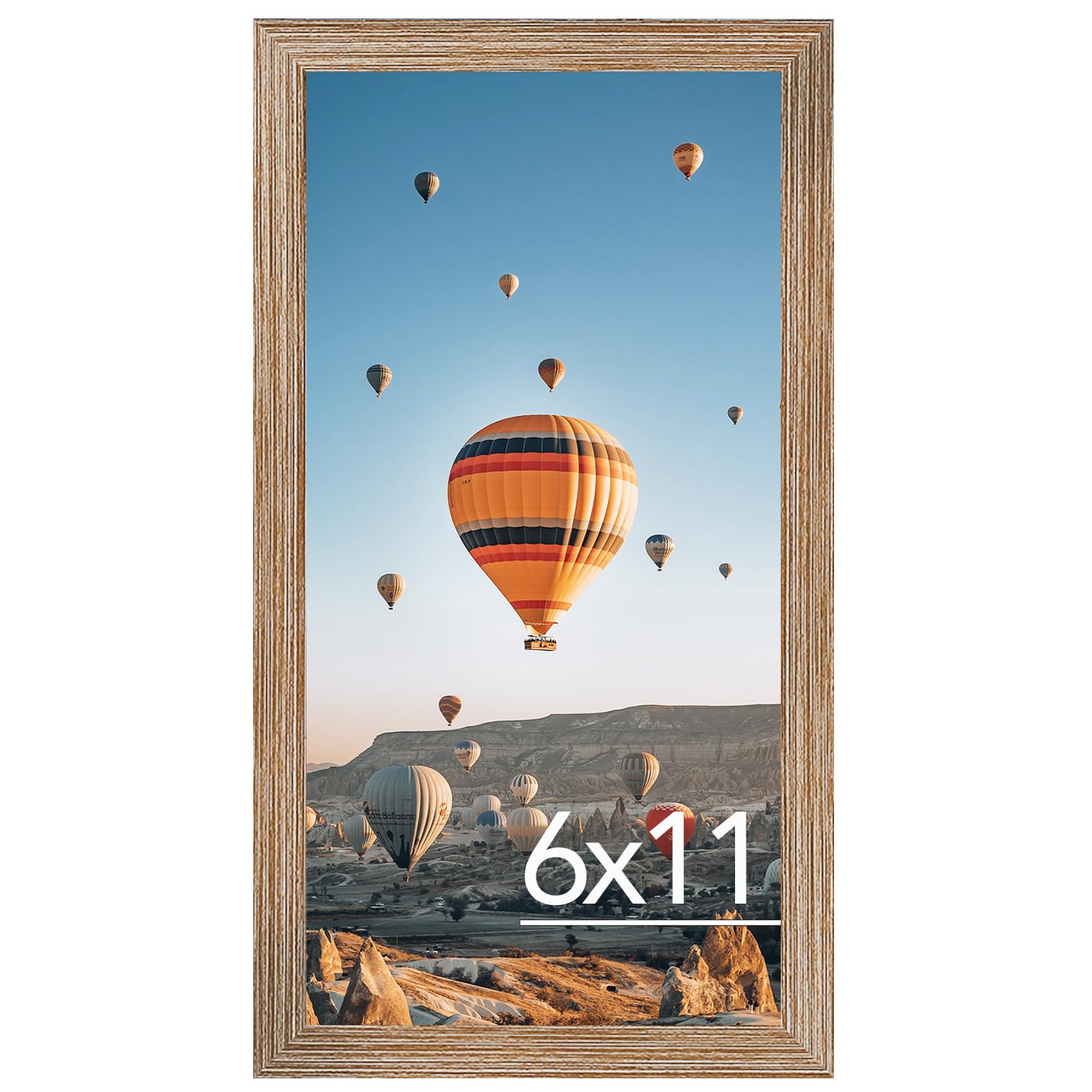 Amazon.com - JCJMY 6x11 Picture Frame Rustic Brown for Wall Hanging or ...