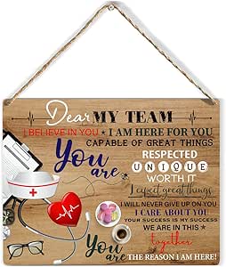 Amazon.com: YCYD Inspirational Nurse Office Sign Decor - Farmhouse Dear ...