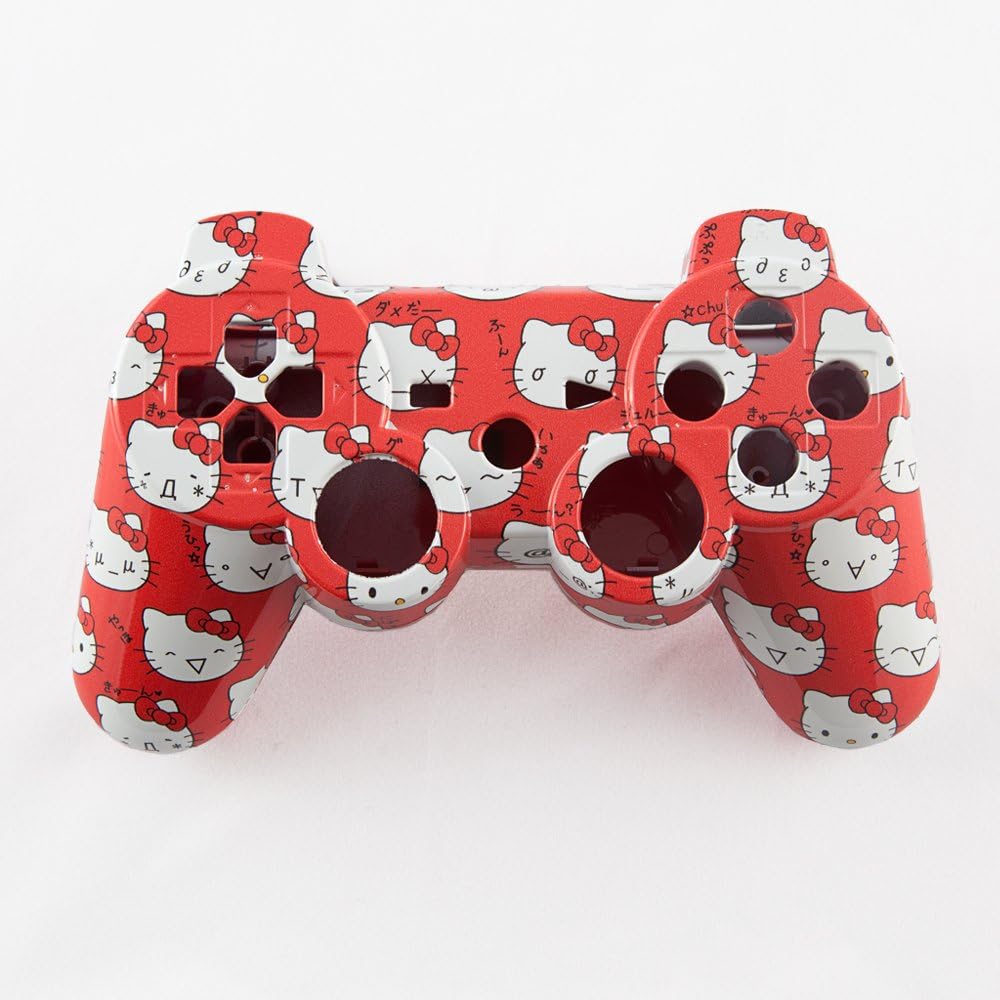 White Hello Kitty Hydro-Dipped Custom Controller Shell for PS3 : Amazon ...
