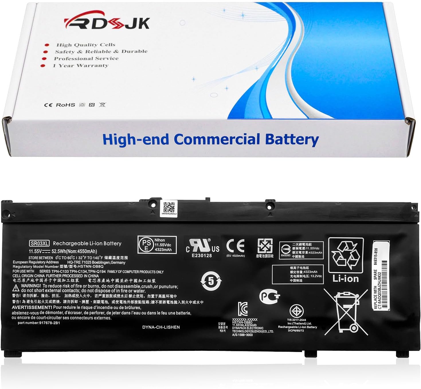 Pavilion Gaming Battery SR03XL Laptop Battery For HP Pavilion 15-cx0000 ...
