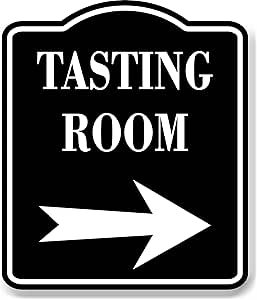 Amazon.com: Tasting Room Right Arrow BLACK Aluminum Composite Sign, 8.5 ...
