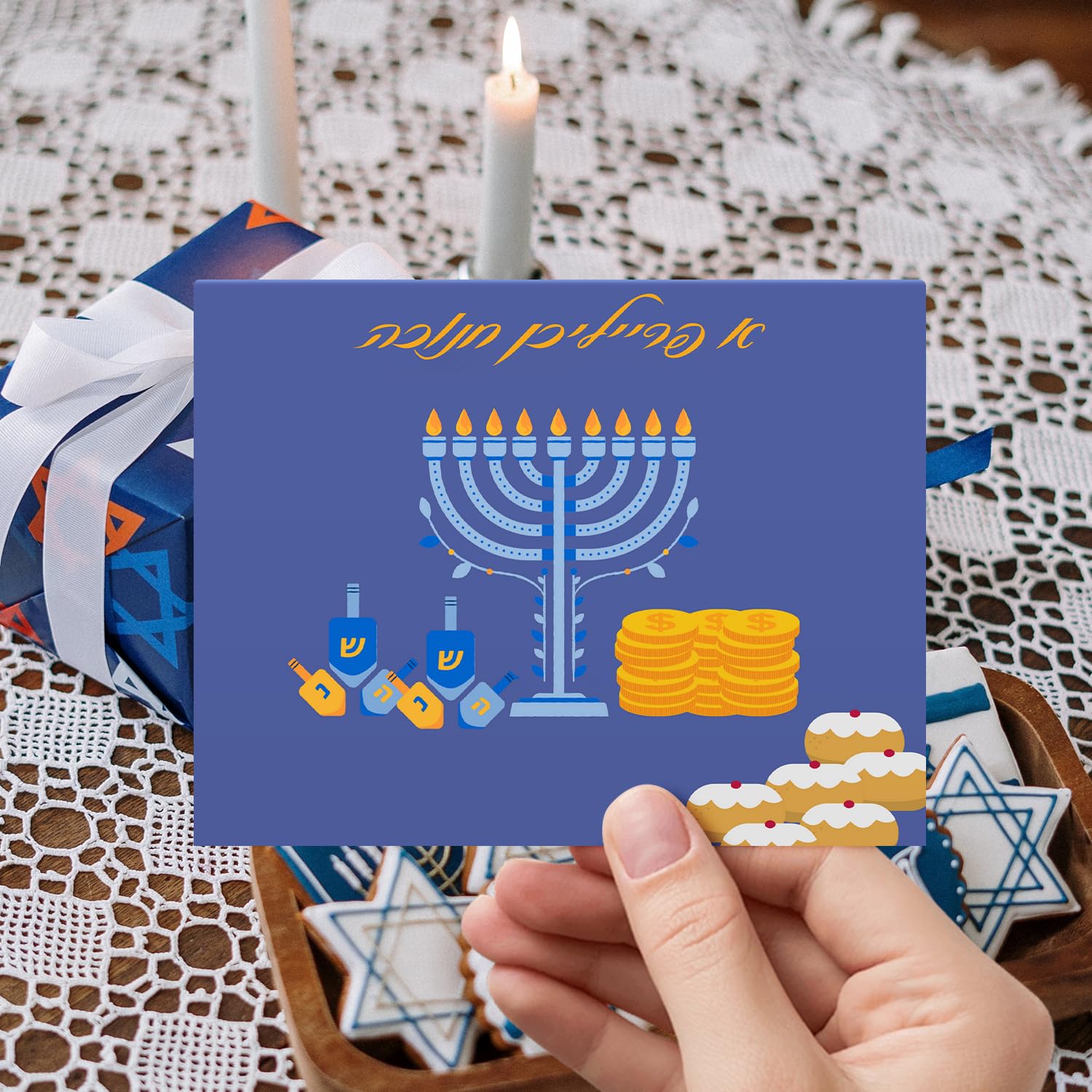 Snapklik.com : A Freilichen Chanukah Hanukkah Greeting Cards And ...