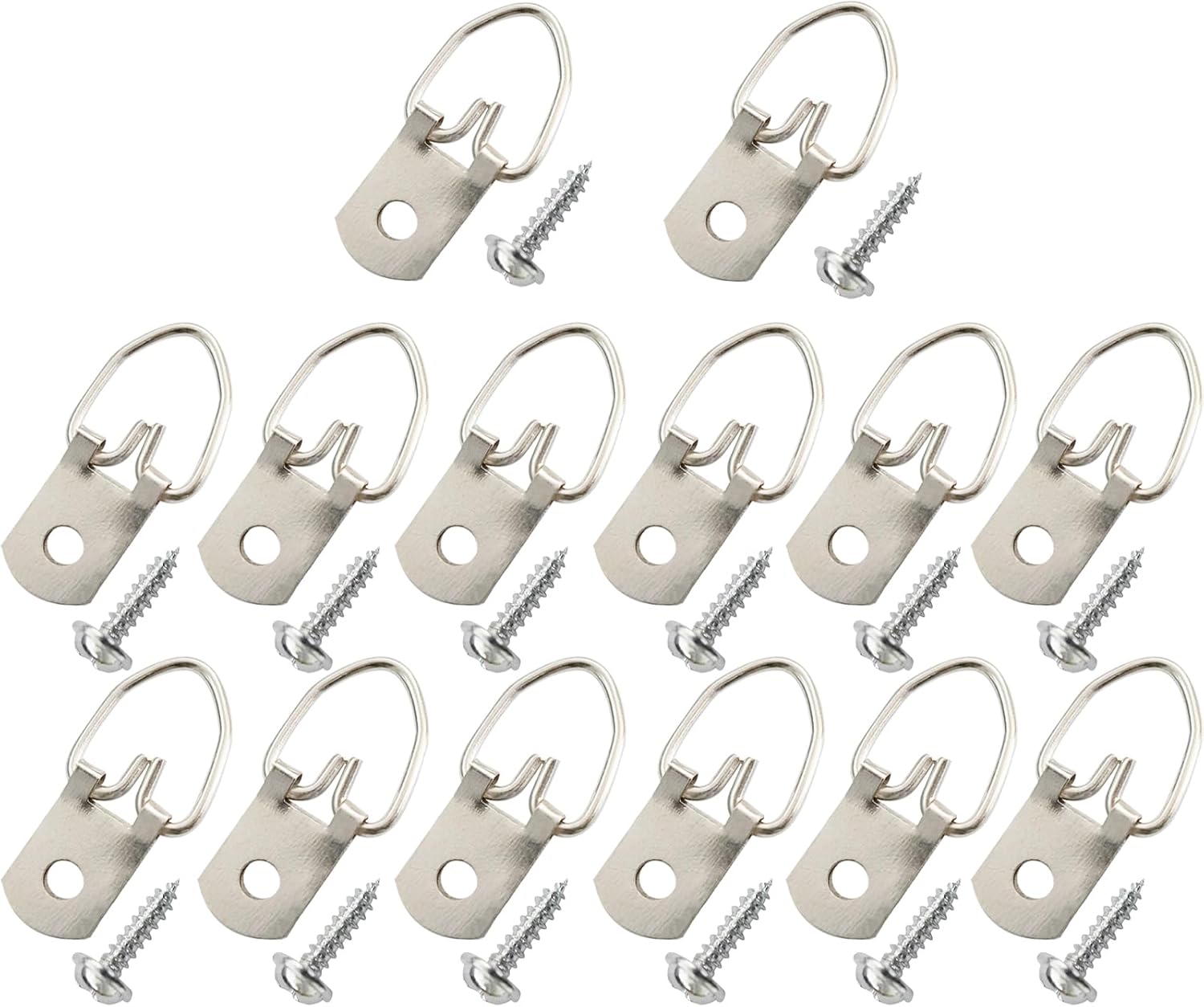 150 Pack D Ring Picture Hangers, D-Ring Picture Hangers with Screws for ...