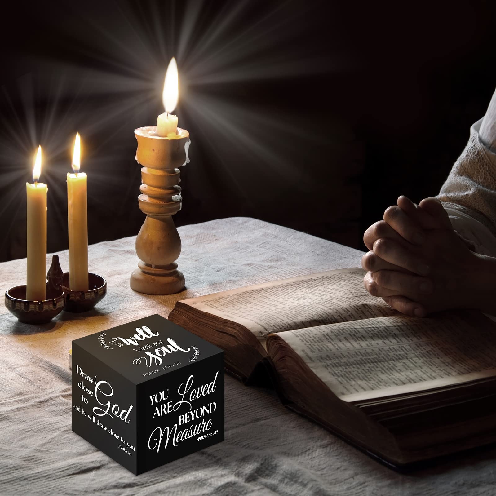 Snapklik.com : 2 Pcs Bible Verse Mini Wood Signs Christian Decor Be ...
