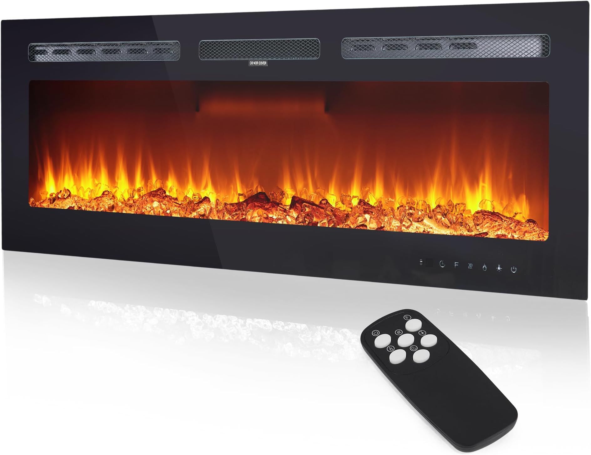 Amazon.com: 60inch Recessed Electric Fireplace with Remote Control ...