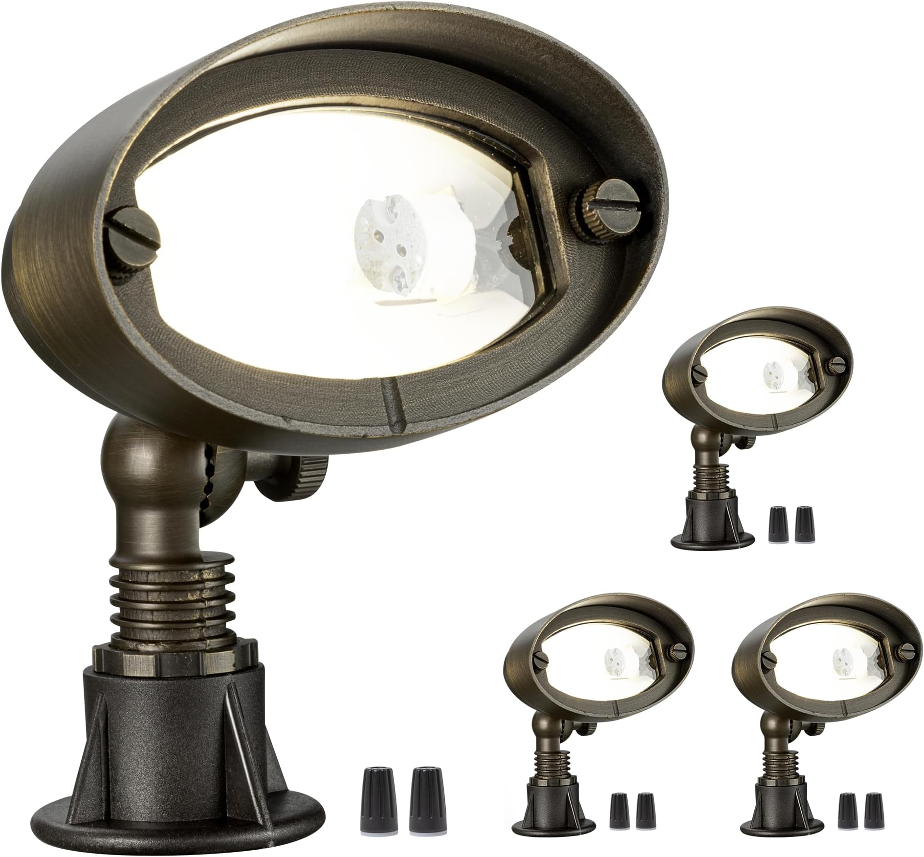 Gardenreet Outdoor Light & LED Garage Lights, Brass 12V Low Voltage ...