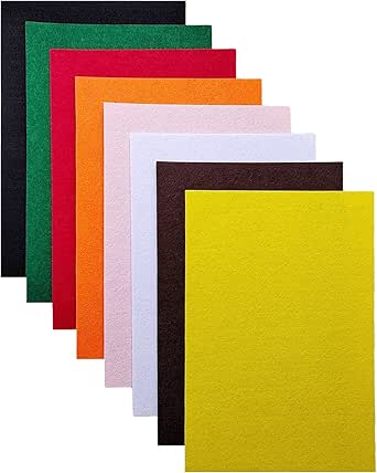 Amazon.com: Jtnohx Stiff Felt, 2mm Thick Felt Sheets for Crafts, 8"x12 ...