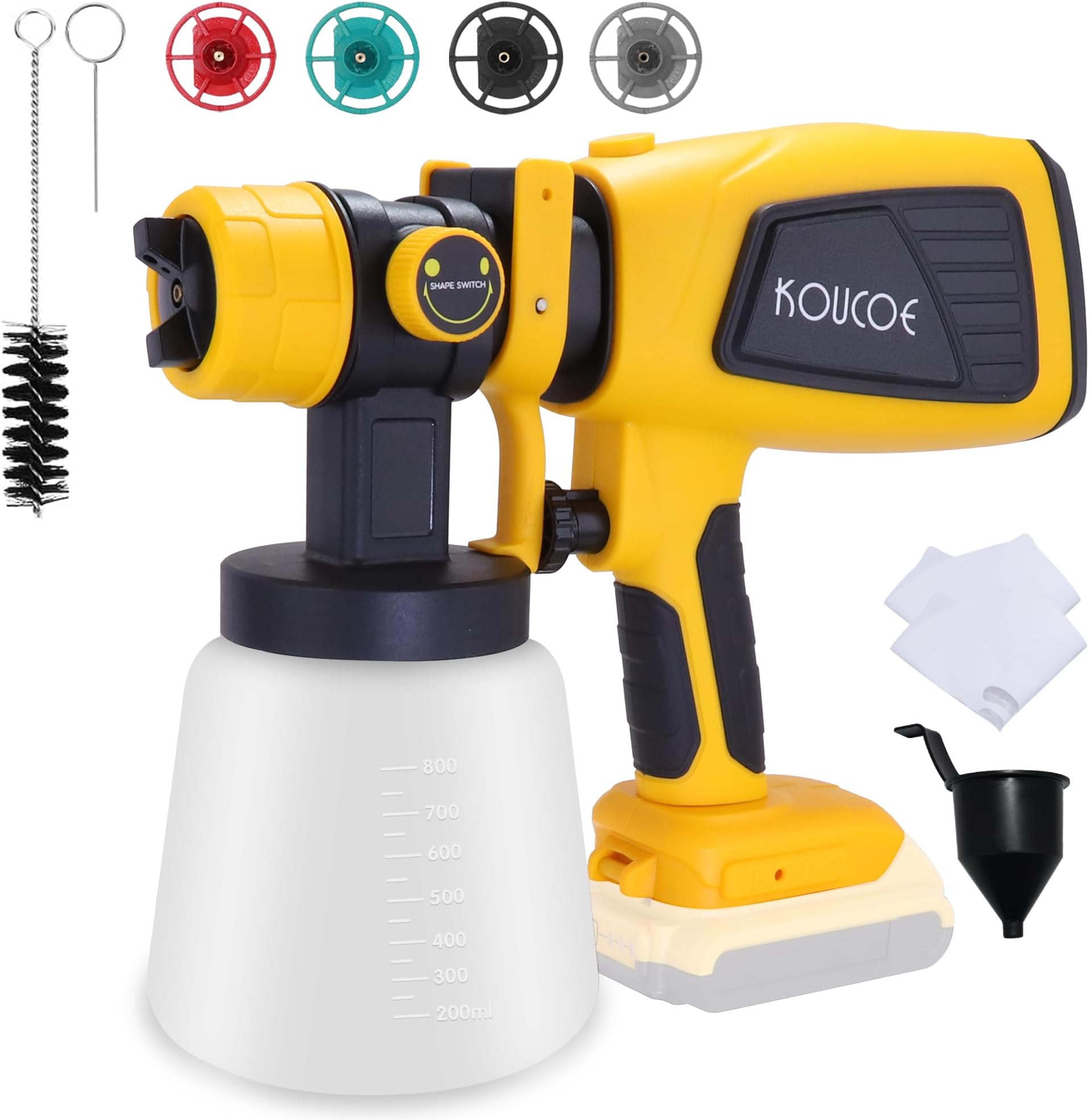 Cordless Paint Sprayer for Dewalt 20v Battery Airless Electric HVLP ...