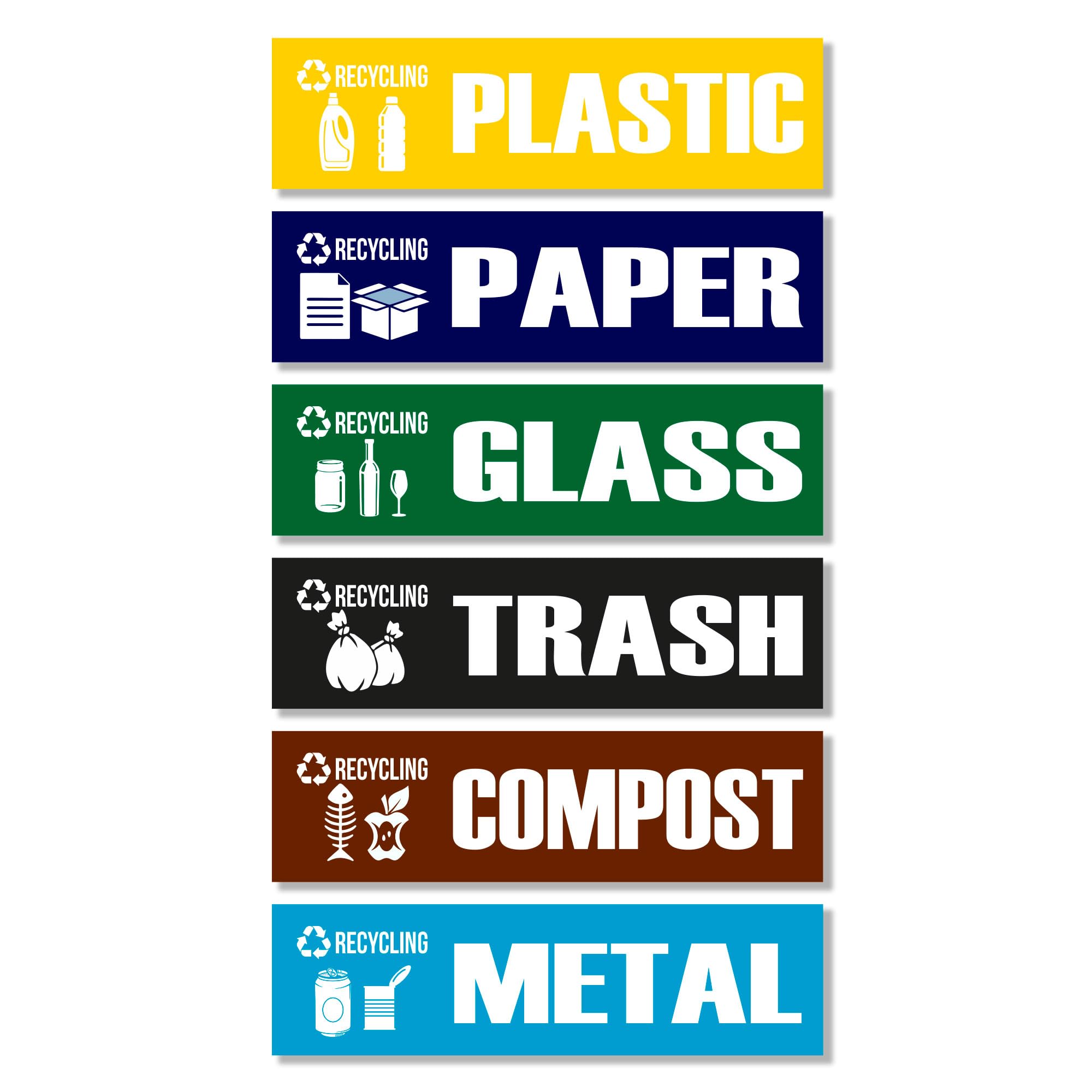 Amazon.com : GamesMonkey® - Stickers Recycle for Trash Waste Bins ...