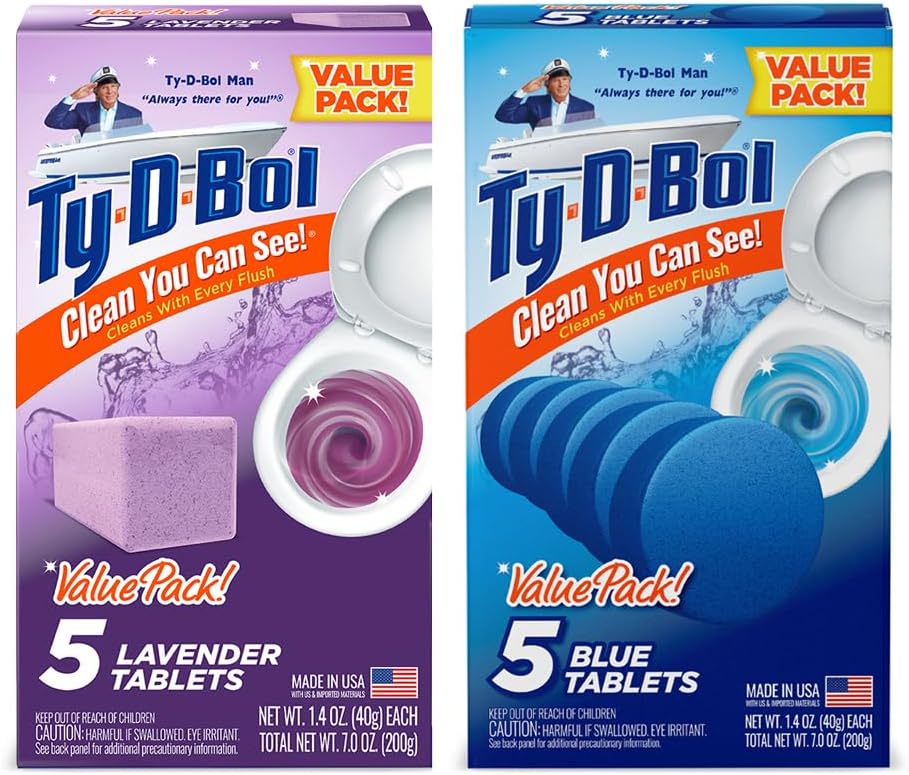 Amazon.com: Ty-D-Bol Bleach-Free Toilet Bowl Cleaner Tablets Variety ...
