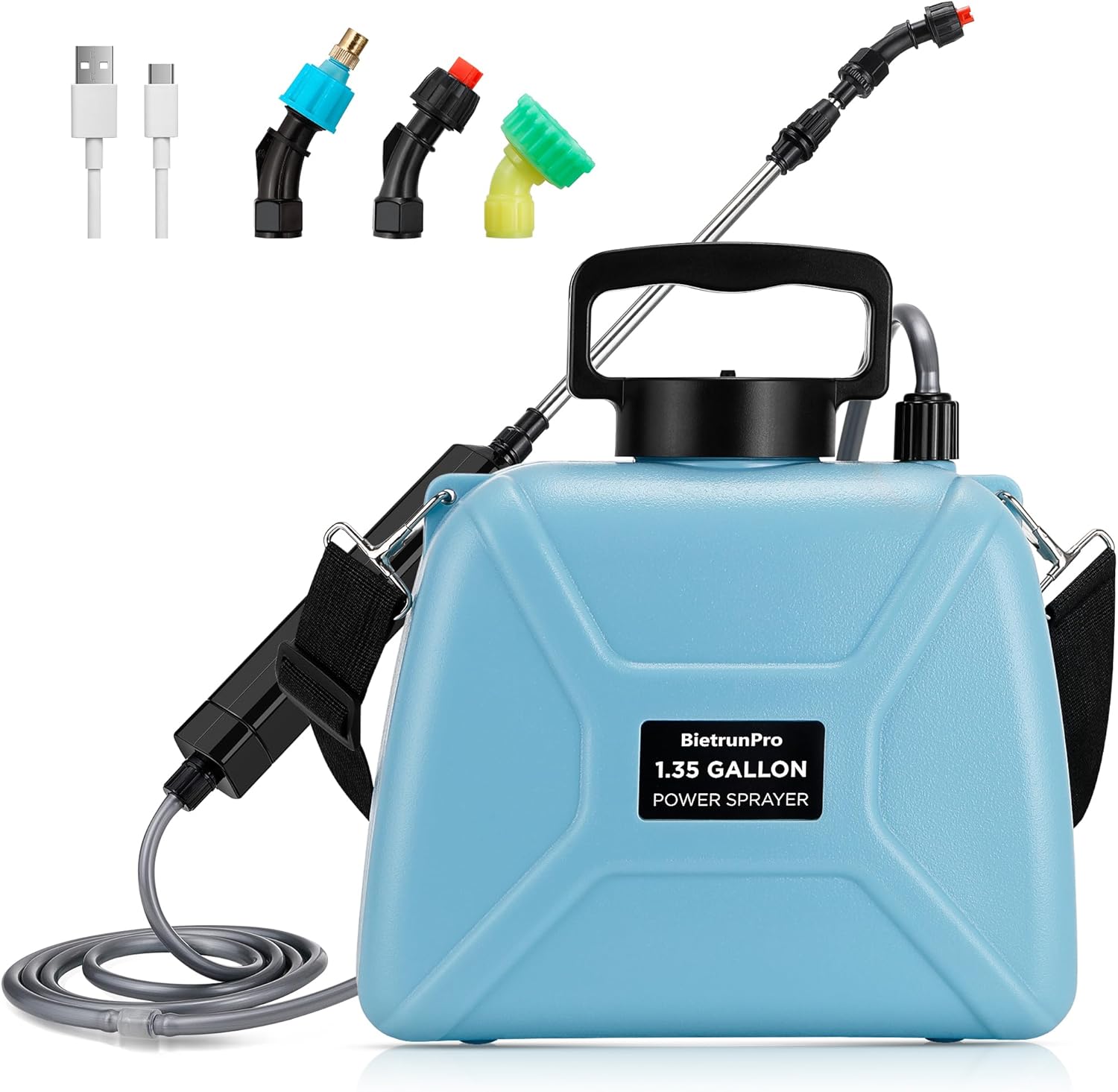 Amazon.com : BietrunPro Battery Powered Sprayer 1.35 Gallon, Built-in ...