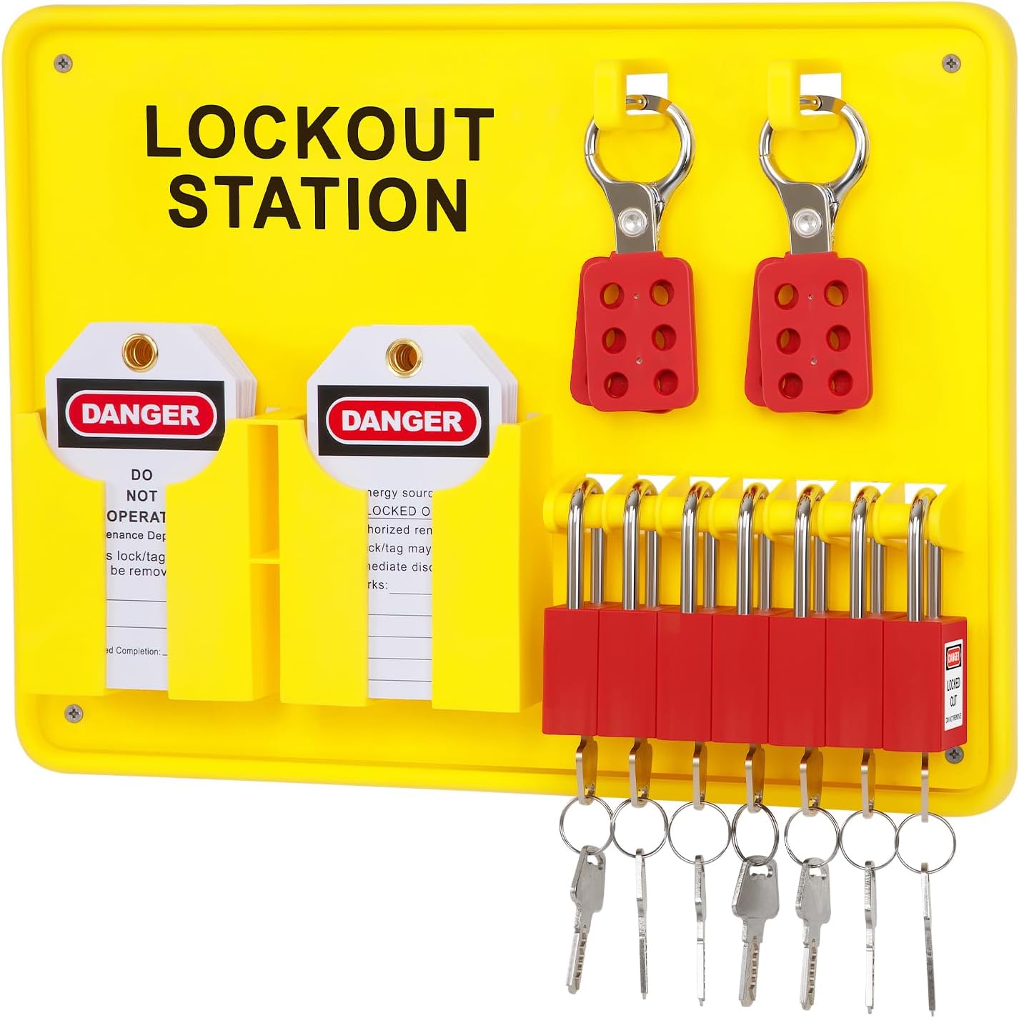Amazon.com: Moorovgi Lockout Tagout Station,Lock Out Tag Out Kit Board ...
